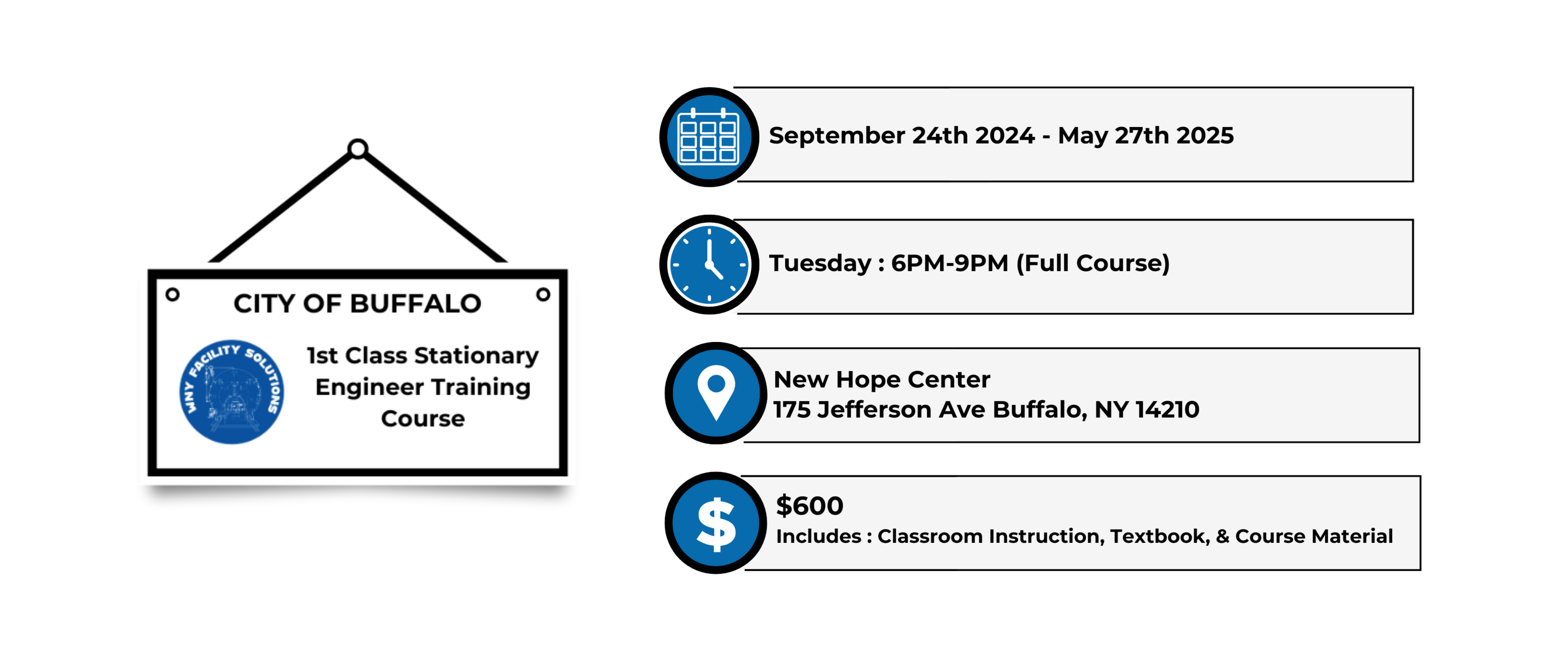 Upcoming Courses - WNY FACILITY SOLUTIONS
